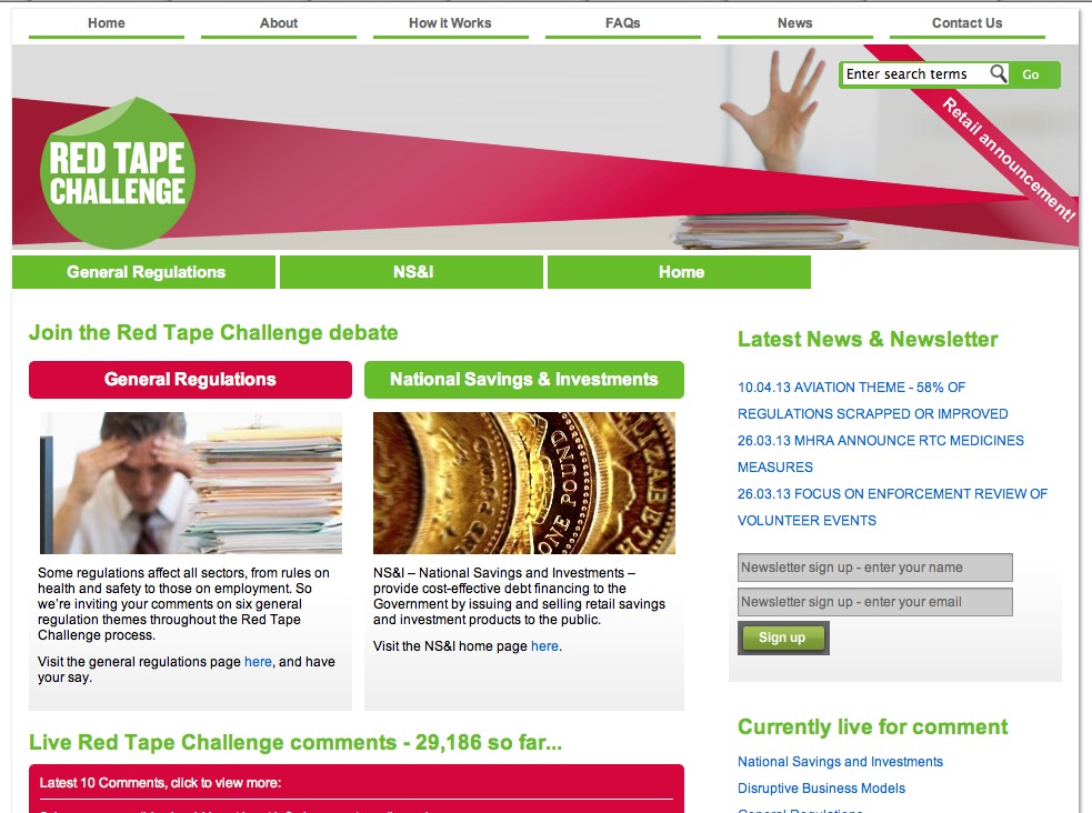 Government launches GA ‘Red Tape Challenge' : : FLYER