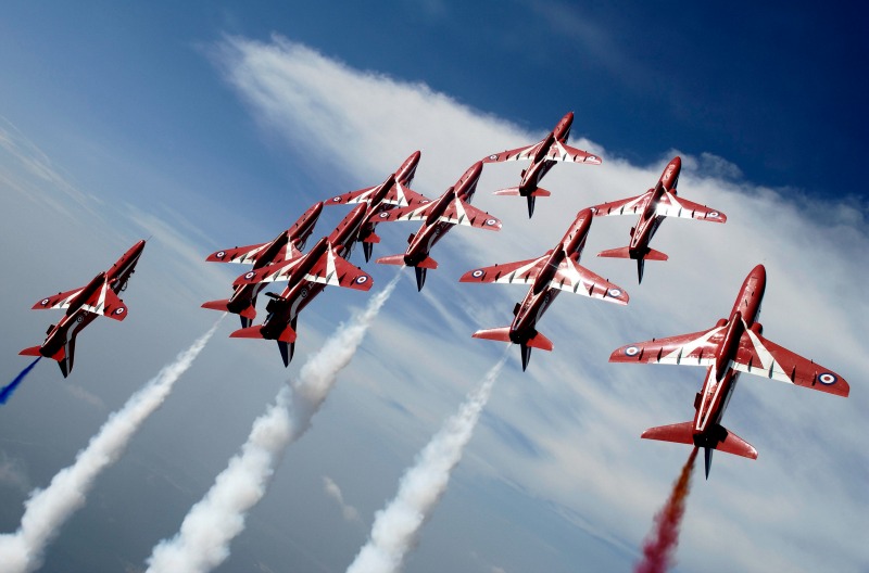 Red Arrows display disrupted by infringement : : FLYER