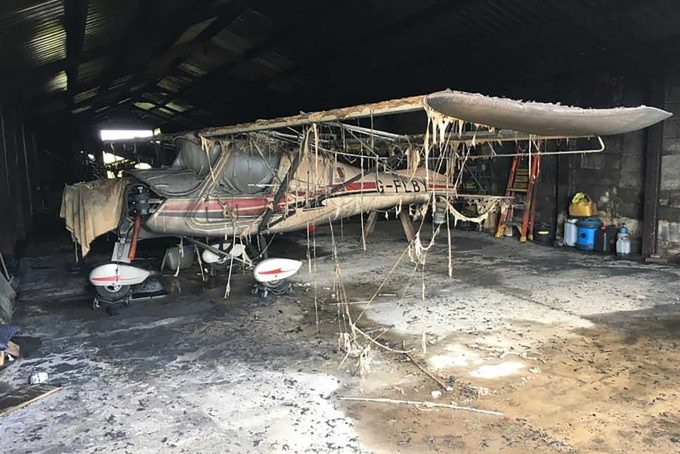 Ten aircraft destroyed in Davidstow arson attack : : FLYER